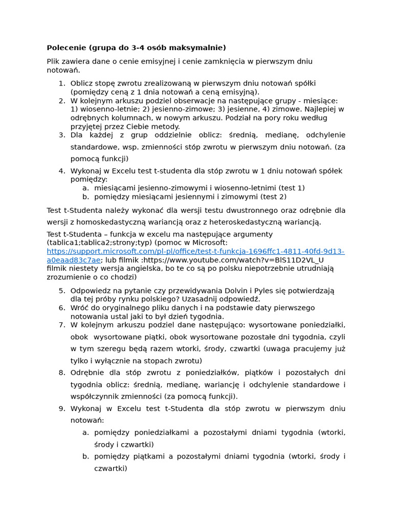 Polecenie Zad. 2 Spolki Na IPO | PDF