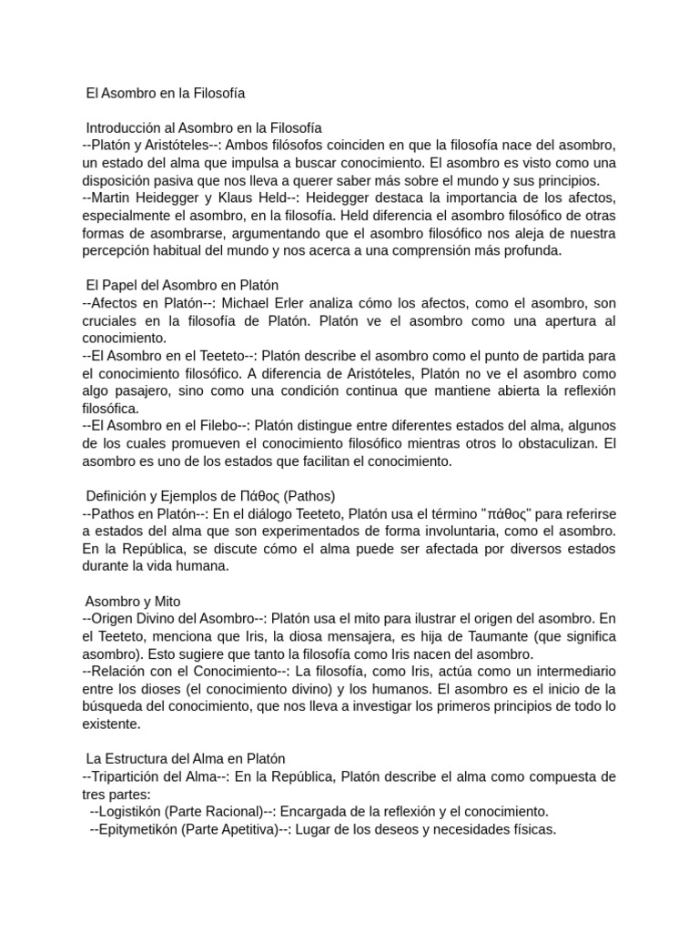 El Asombro como Clave Filosófica | PDF | Conocimiento | Platón