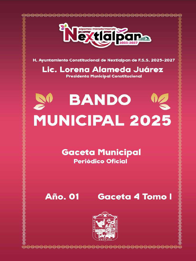 Bando Municipal 2025 Final | PDF | México | Gobierno local