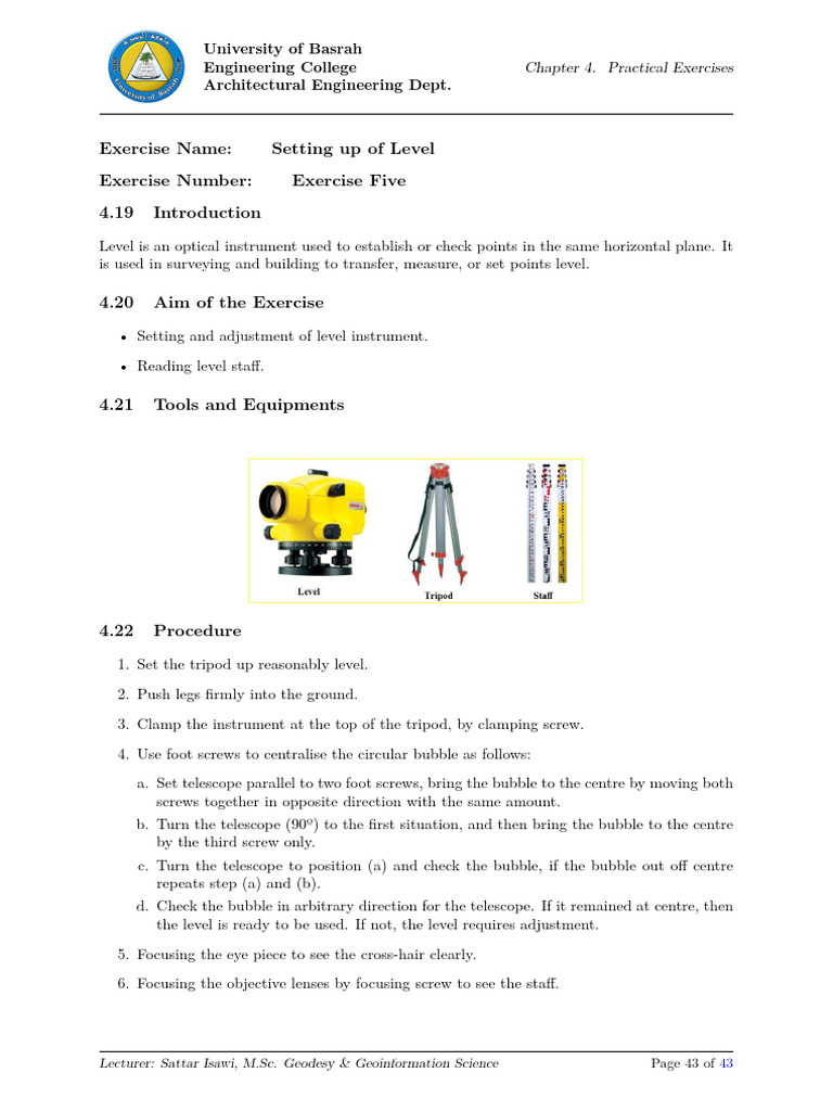 Level Instrument Setup Guide | PDF