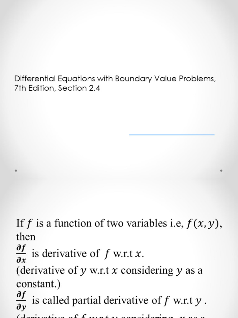 4. First order ODEs-Exact | PDF | Ordinary Differential Equation | Mathematical Physics