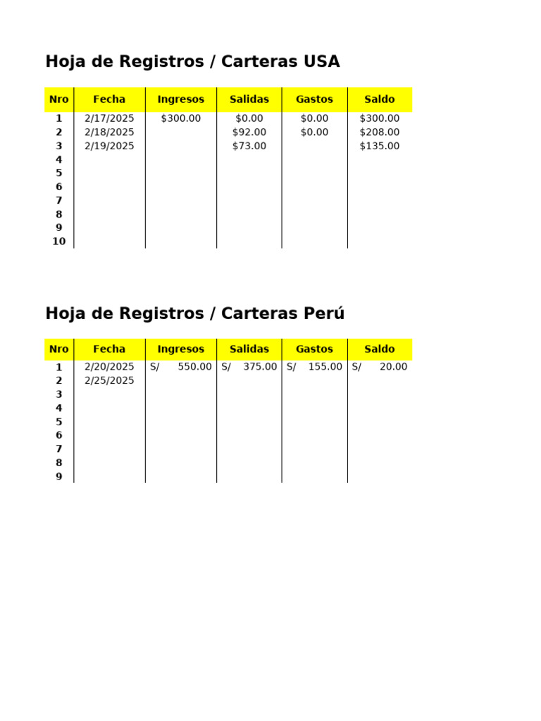 Registros Financieros Fiabella 2025 | PDF