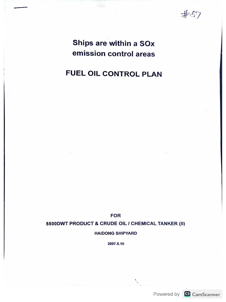 Fuel Oil Control Plan | PDF