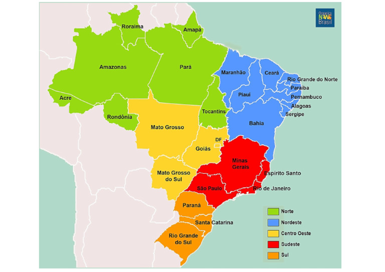 MAPA Do Brasil - Político - Estados | PDF