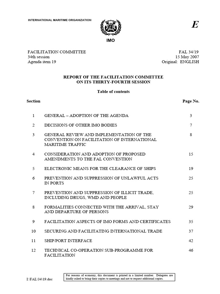 Fal 34-19 | PDF | Search And Rescue | International Labour Organization