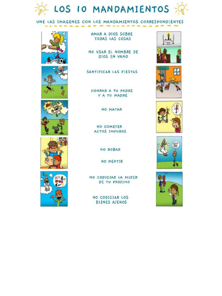 Actividad de Los 10 Mandamientos | PDF
