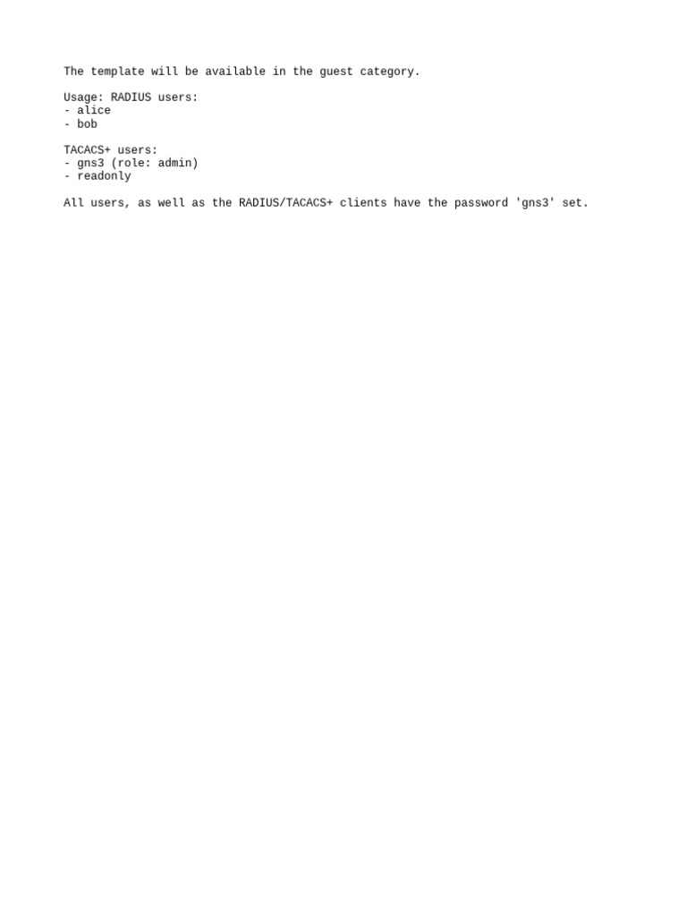 Credenciales de Apliance AAA Radius | PDF