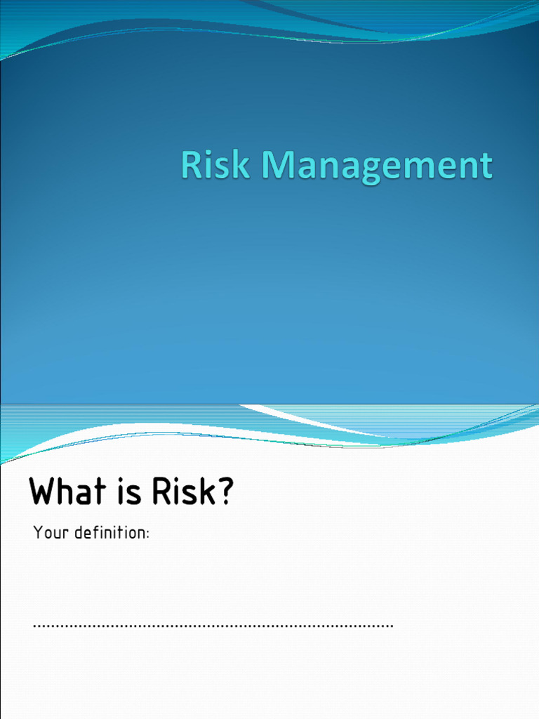 DR Calistus - Project Risk Management | PDF | Risk | Risk Management