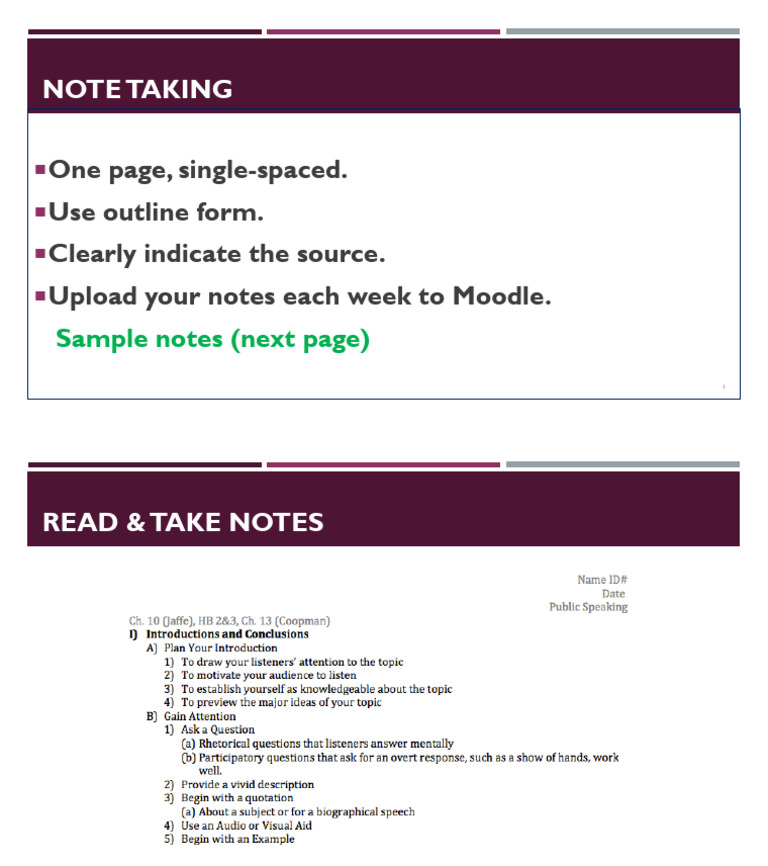 How To Format Your Notes | PDF