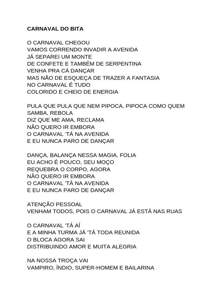 Musicas de carnaval | PDF | Carnaval