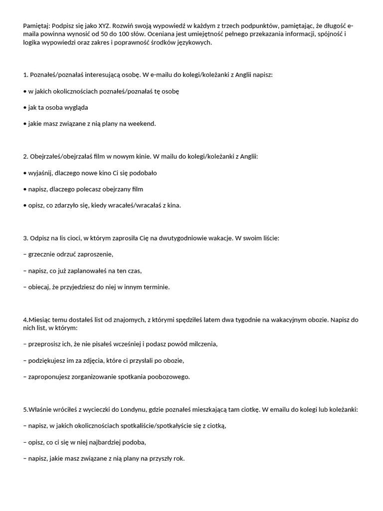 E-Mail 2024 Tematy | PDF
