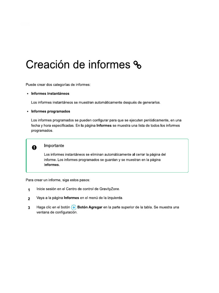 Creación de Informes | PDF