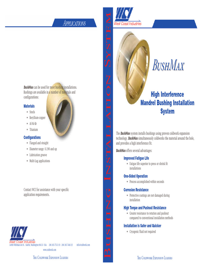 Bushing_Installation-Rev_A-1 | PDF | Titanium | Stainless Steel