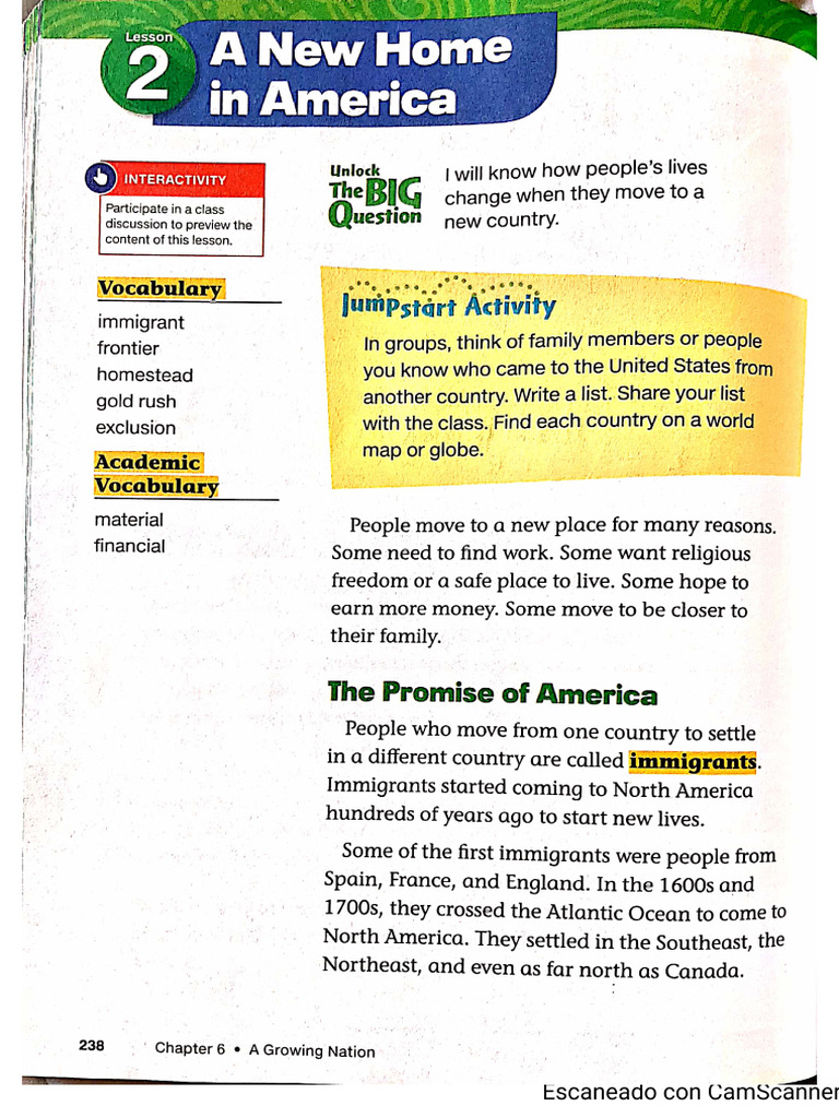 A New Home in America | PDF