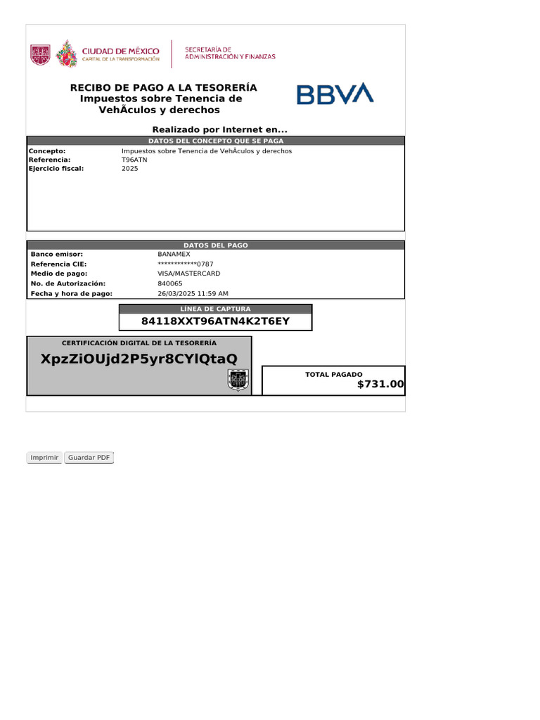 Pago Refrendo 1142032931 | PDF