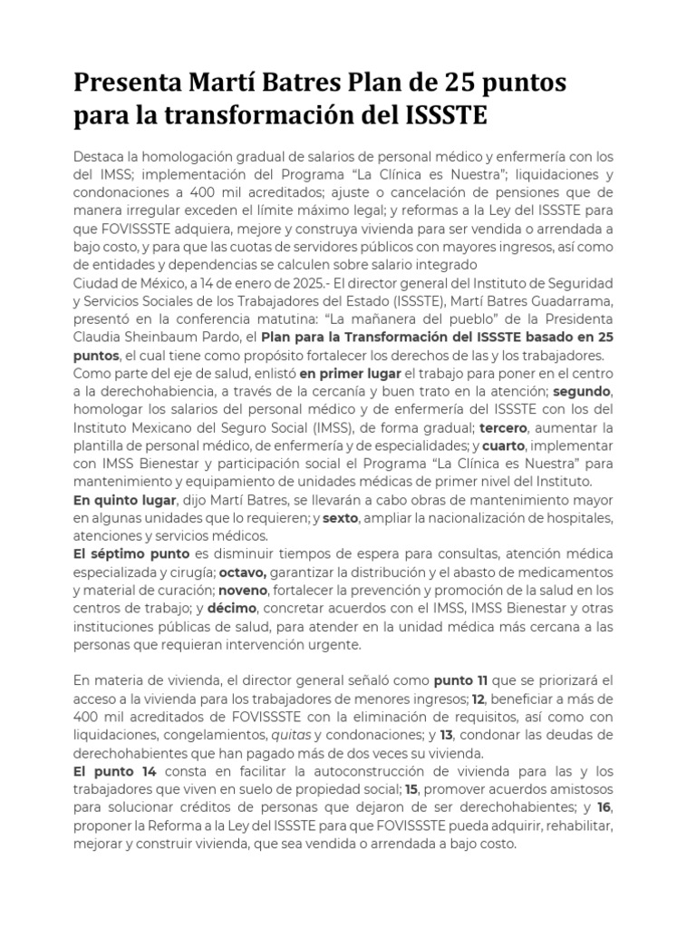 Resumen Reforma Issste | PDF | Salario