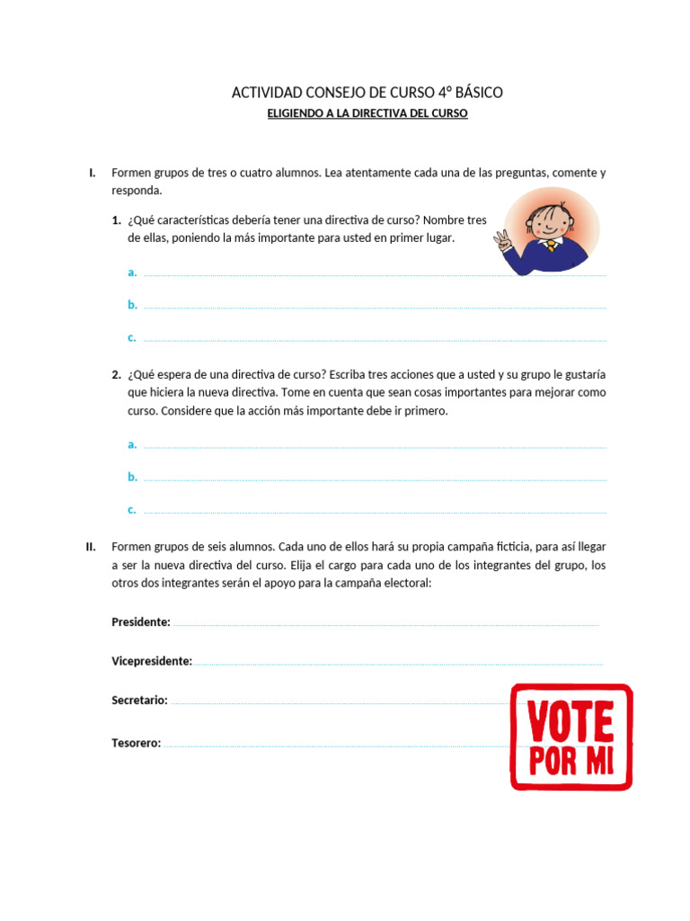 Consejo Curso 4to B Sico | PDF