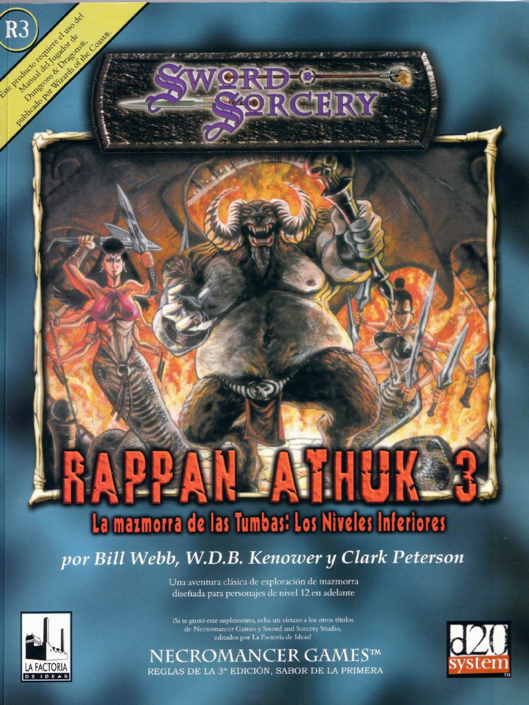 (Aventura) Devir - D&D - 3ED - Sword Sorcery - LFDD208 - Rappan Athuk - La Mazmorra de La Tumba ...