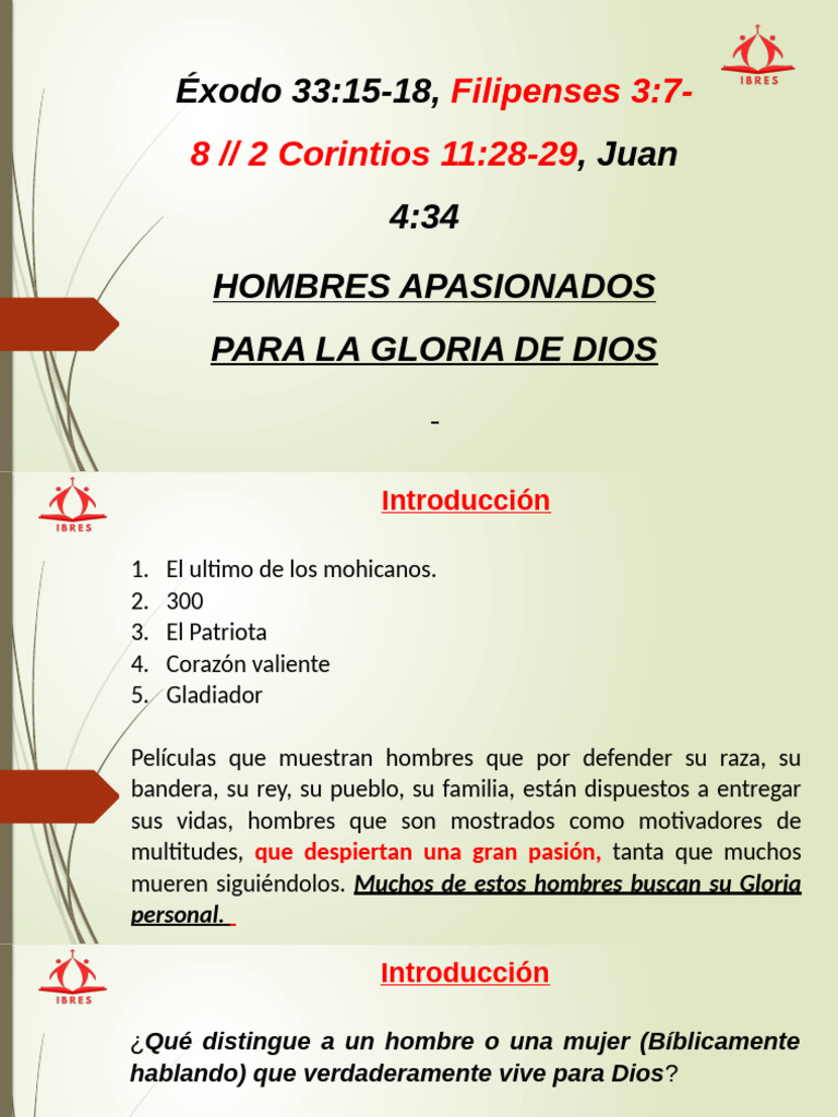 Hombres Apasionados por la Gloria de Dios | PDF | Pablo el apóstol ...