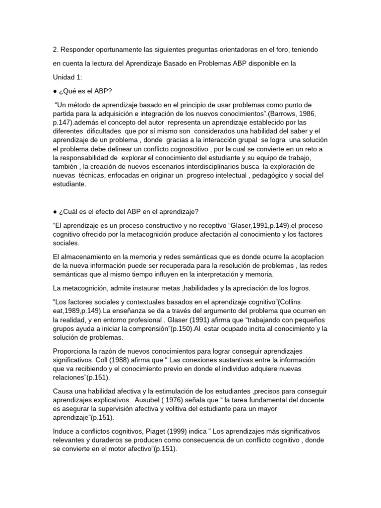 Fase 2 | PDF | Aprendizaje | Metacognición