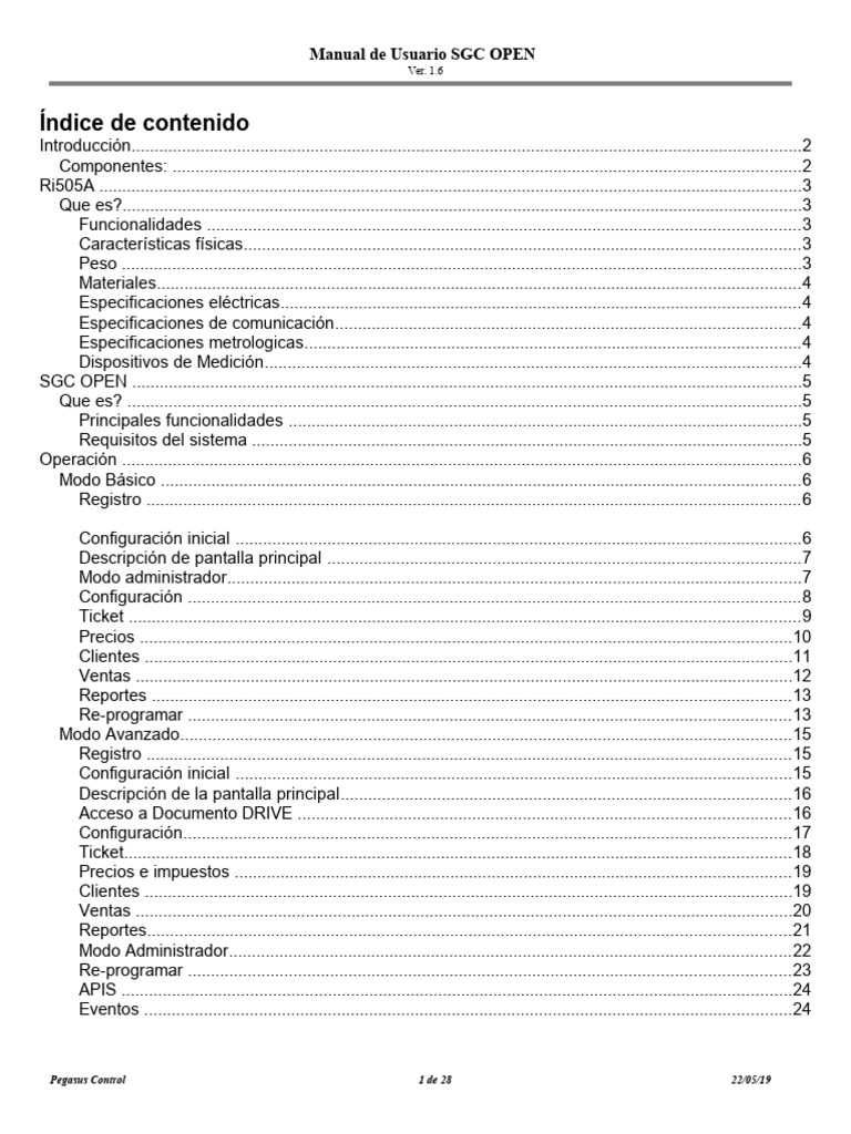 Manual de Usuario SGC Open v1.6 | PDF | Contraseña | Aplicación movil