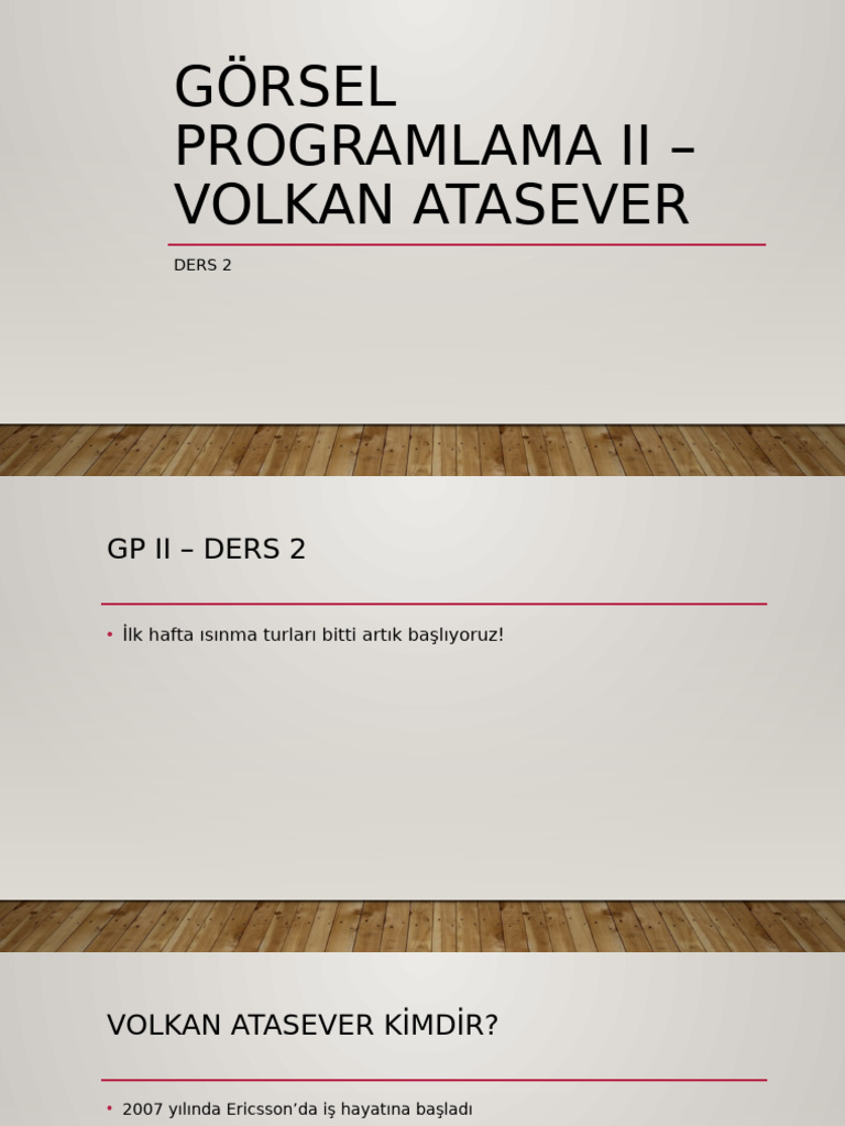 Görsel Programlama Ii - Ders2 | PDF