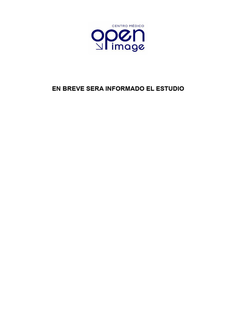 En Breve Sera Informado El Estudio | PDF