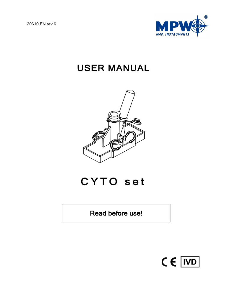 CYTO Set User Manual for Centrifuge | PDF | Centrifuge | Centrifugation