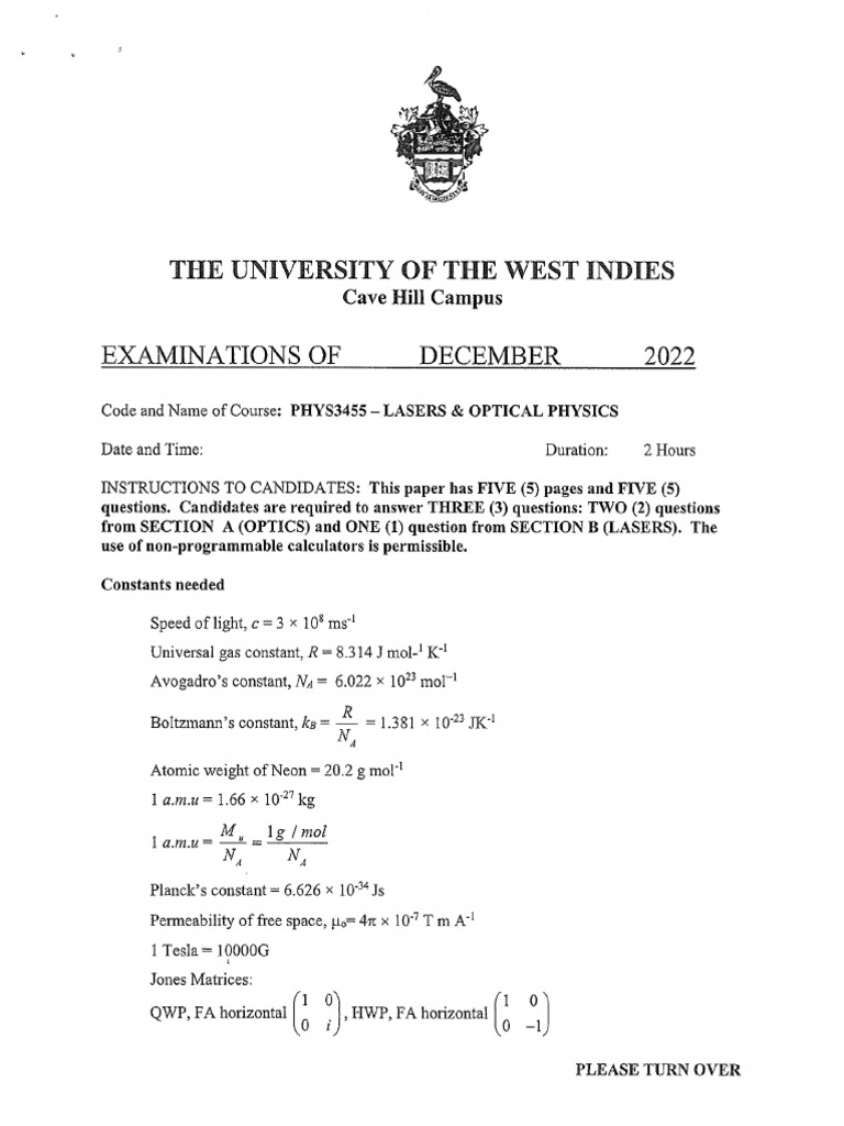 Phys 3455 - 202210 | PDF