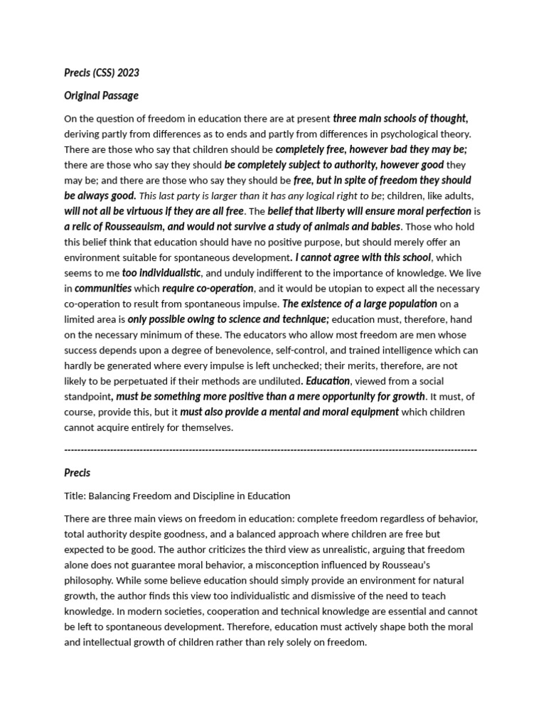 No. 2, Solved Precis CSS 2023 | PDF | Knowledge | Individualism