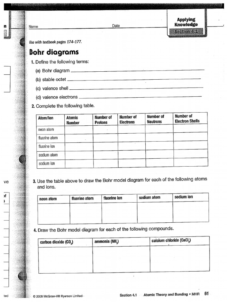 Bohr-Lewis ws1 | PDF