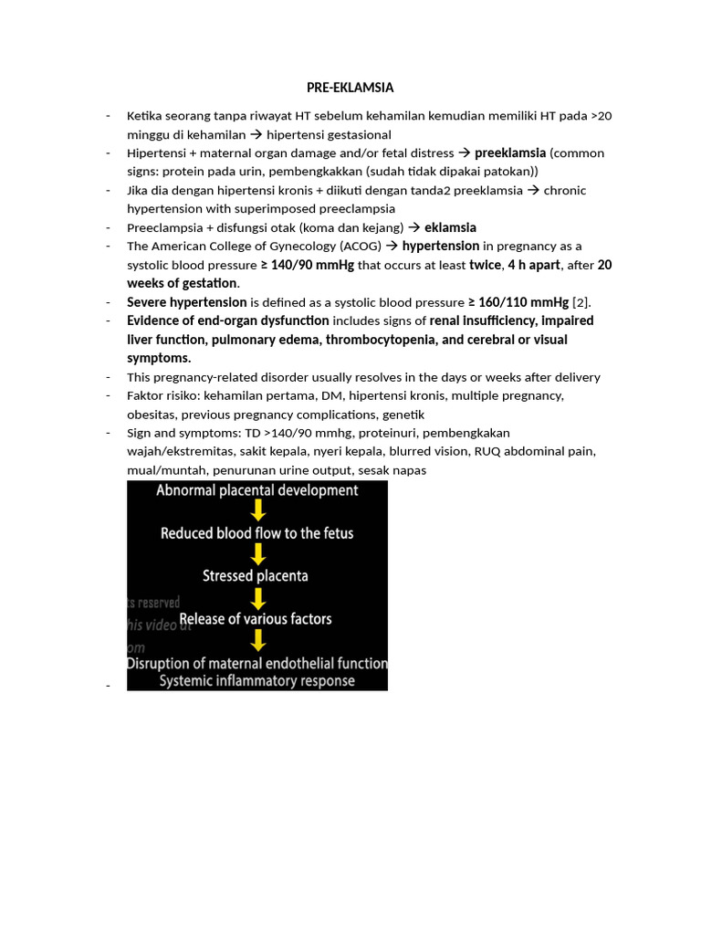 Preeclampsia: Gejala, Risiko, dan Manajemen | PDF