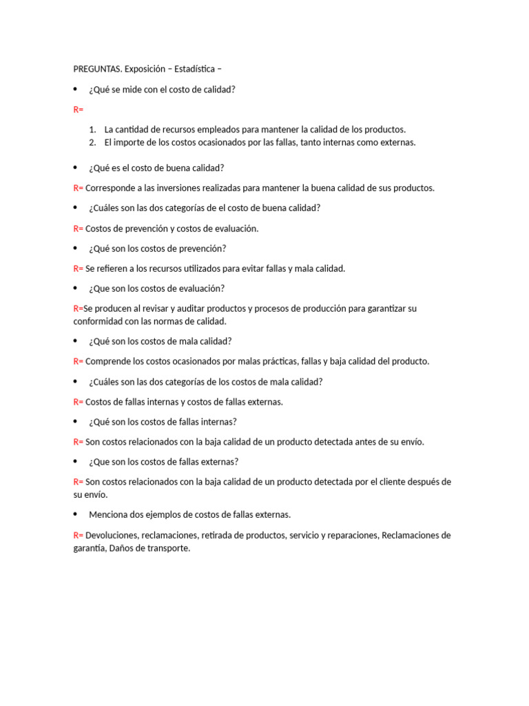 preguntas estadistica | PDF