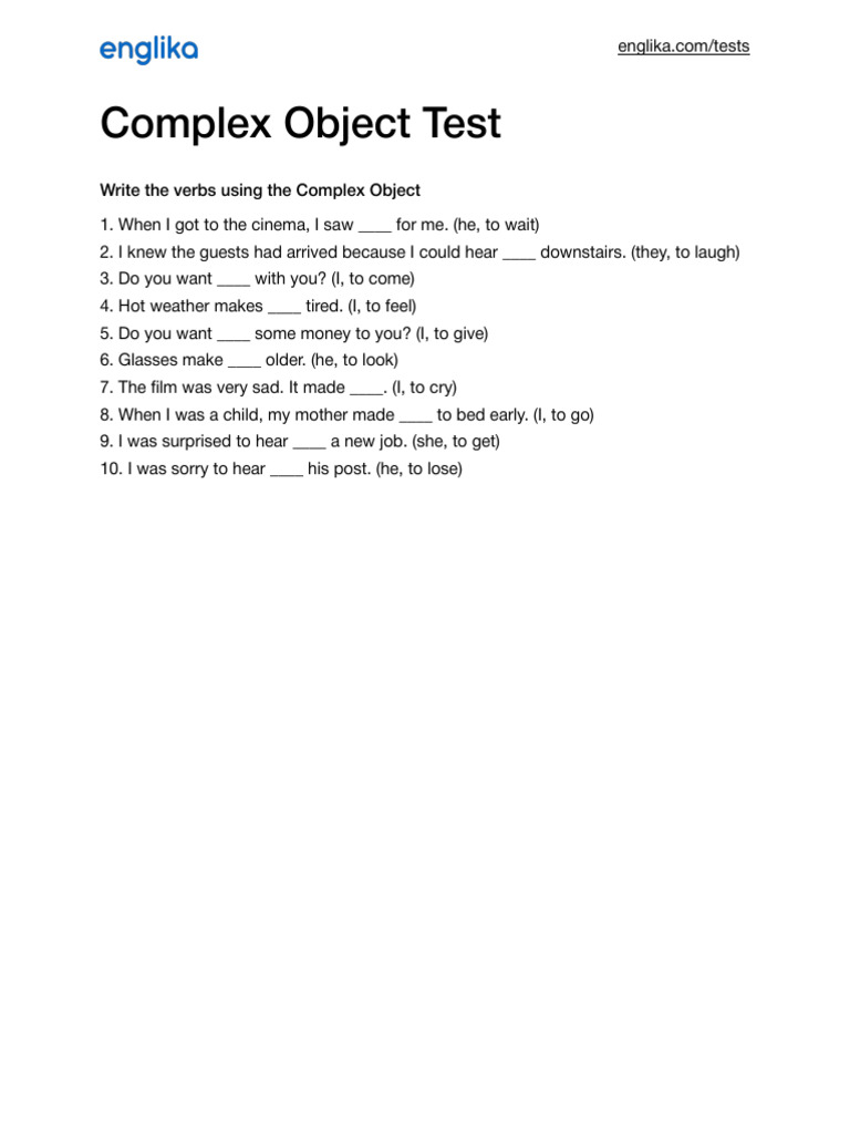 Complex Object Test en | PDF