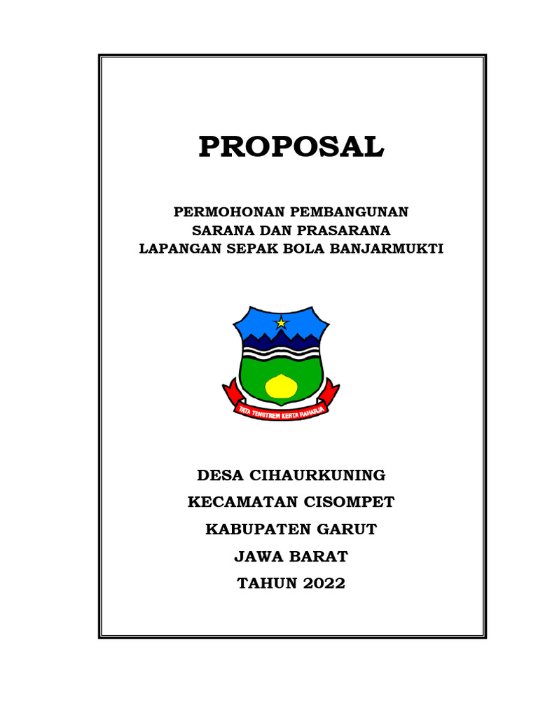 Proposal Sepak Bola Provinsi 2022 Desa Cihaurkuning | PDF