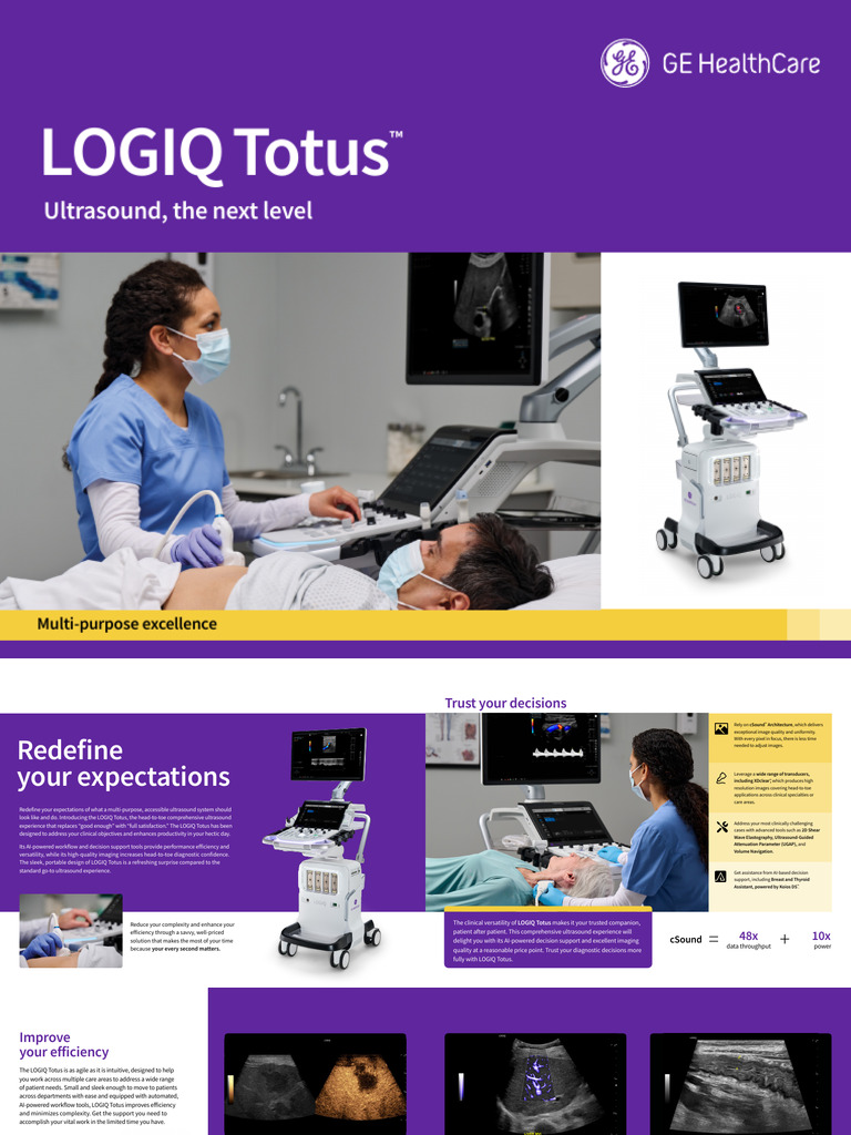Brochure Logiq Totus Giu jb27573xx | PDF | Medical Ultrasound | Medicine