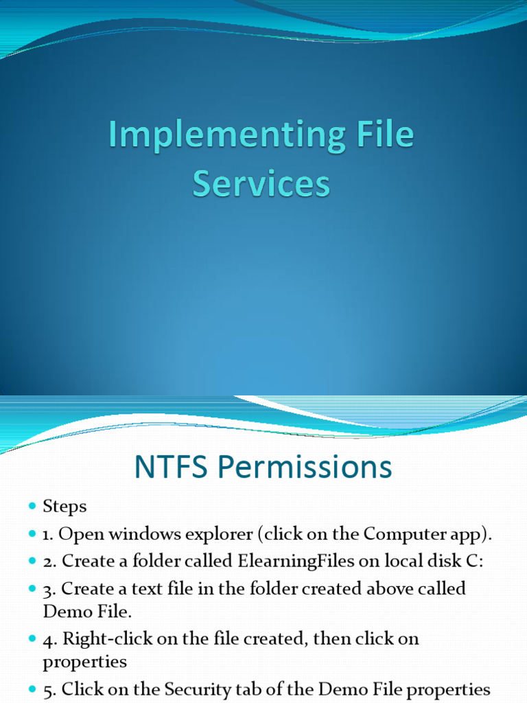 Implementing File Services | PDF