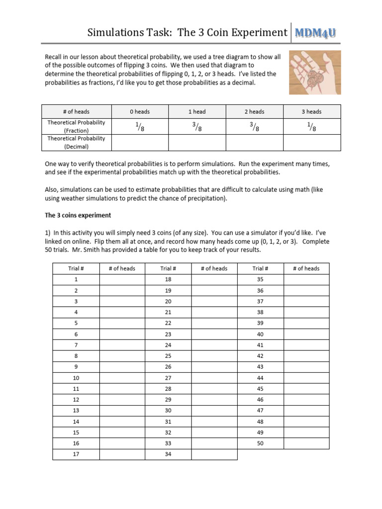3 Coin Experiment: Probabilities Analysis | PDF | Probability | Mathematics