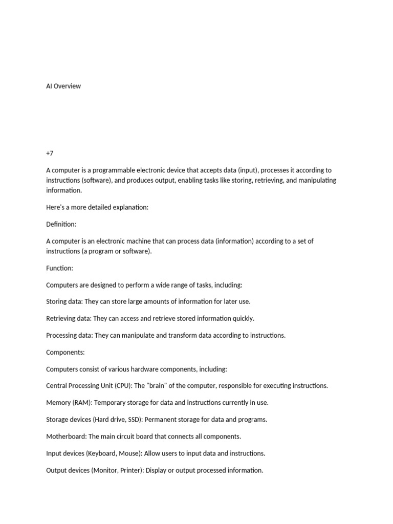 Computer Compon-WPS Office | PDF | Computer Data Storage | Input/Output