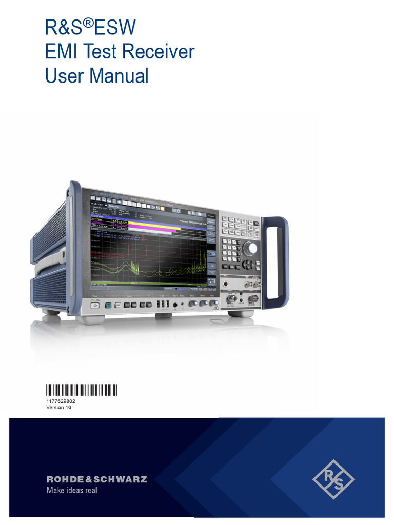 R&S ESW User Manual en 01 | PDF | Window (Computing) | Graphical User Interfaces