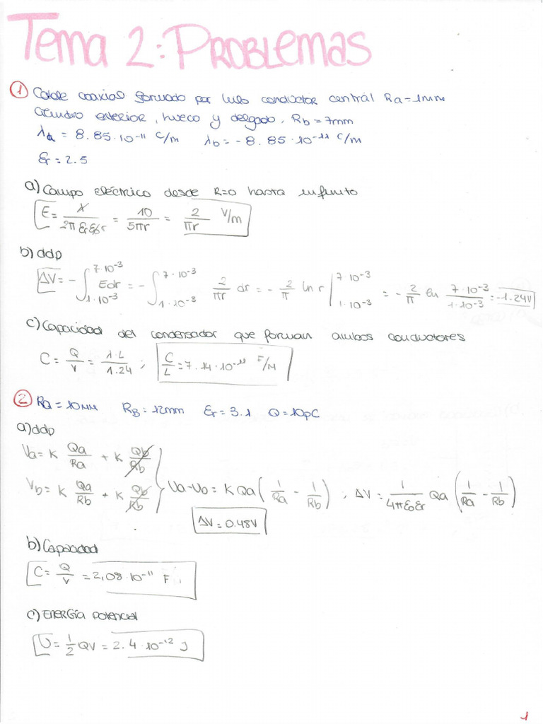 Problemas Tema 2 | PDF