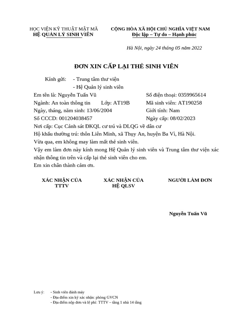 Mẫu 06 - Hệ QLSV mới | PDF