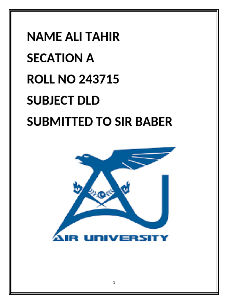 Name Ali Tahir | PDF