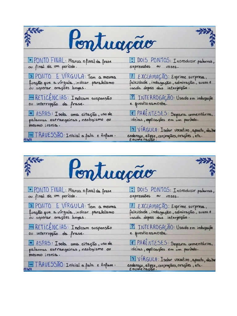 Pontuação II | PDF