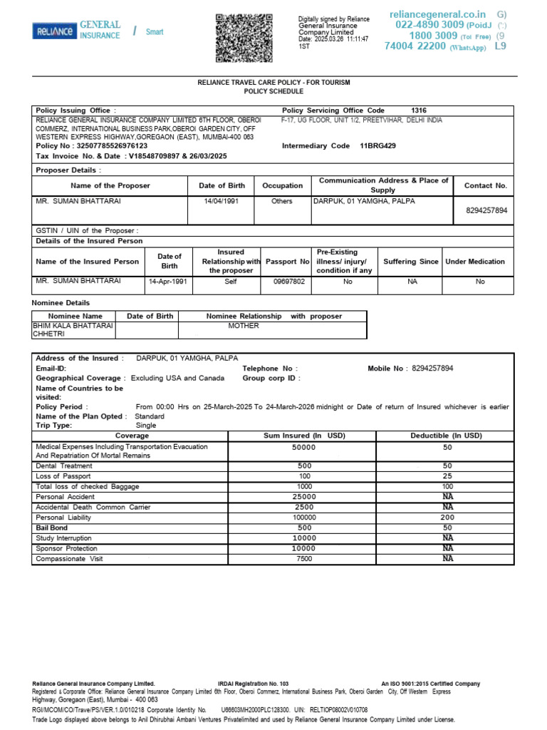 Mr. Suman Bhattarai Insurance | PDF | Insurance | Underwriting