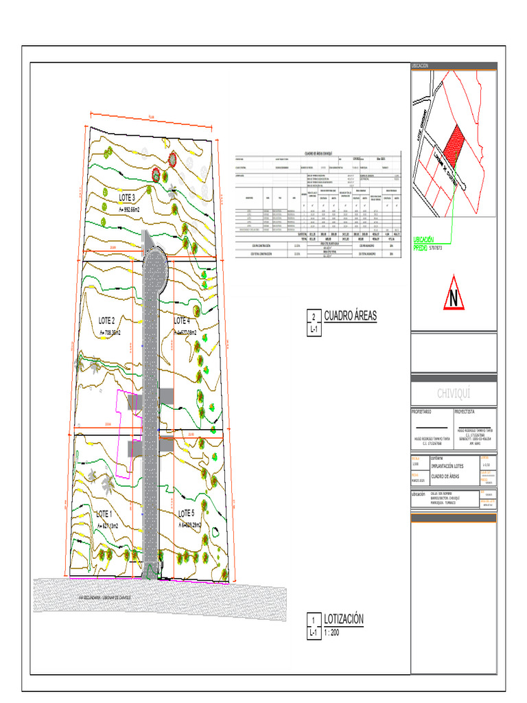 Plano de Subdivisión de Lotes en Chiviquí | PDF