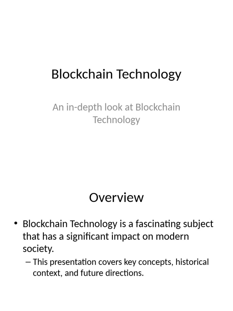 Blockchain Technology | PDF