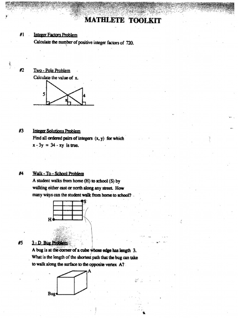 Mathlete Toolkit With Solutions | PDF | Area | Triangle