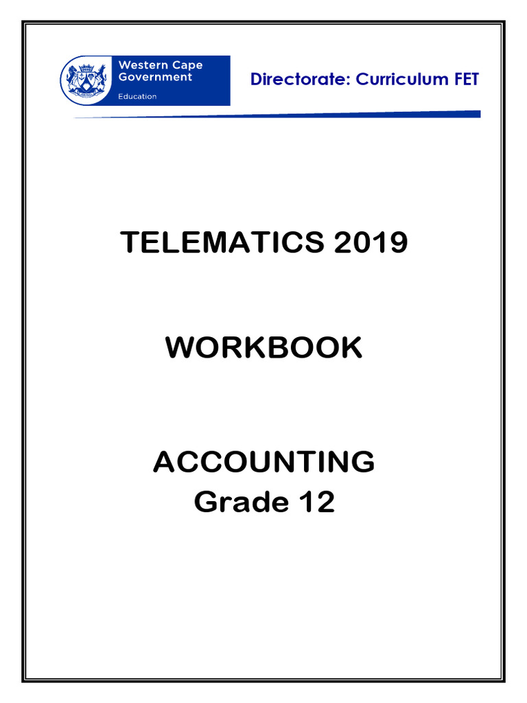 2019 Gr12 TeleM Accounting WKBK | PDF | Balance Sheet | Equity (Finance)