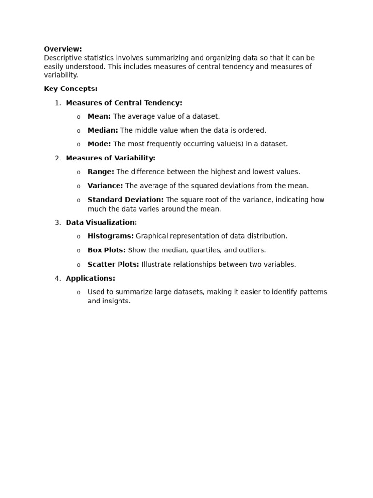 Descriptive Statistics | PDF